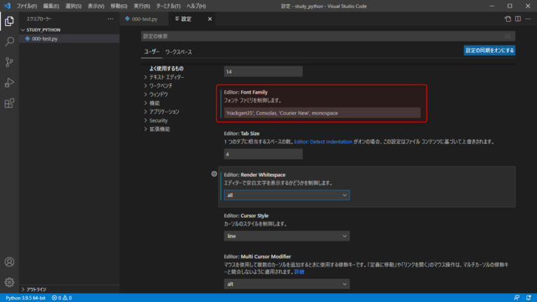 VS Code 内のフォントとアイコンを変更 - akiblog